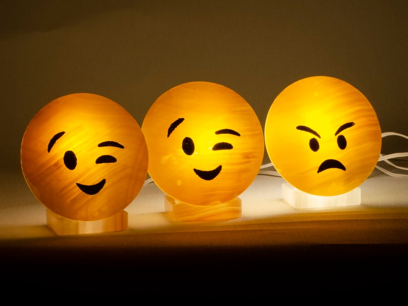 Mexican Yellow Onyx Marble Smiley Face Light - Etsy