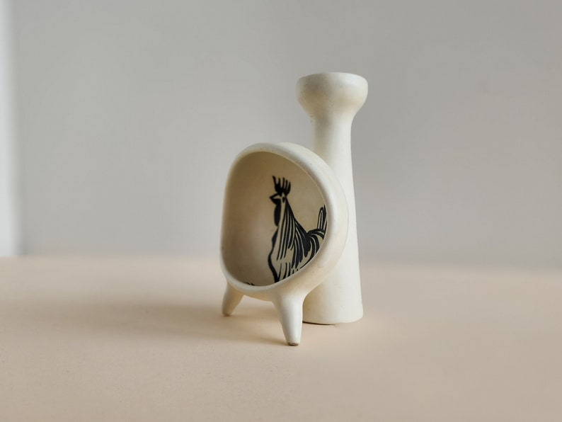 Roger Capron - Vintage Decorative Ceramic Candle Holder With Hen Motif ...
