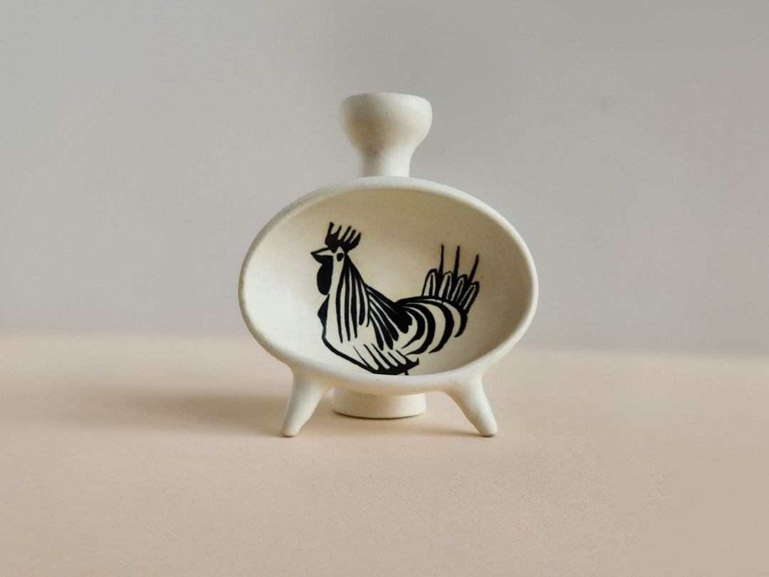 Roger Capron - Vintage Decorative Ceramic Candle Holder With Hen Motif ...