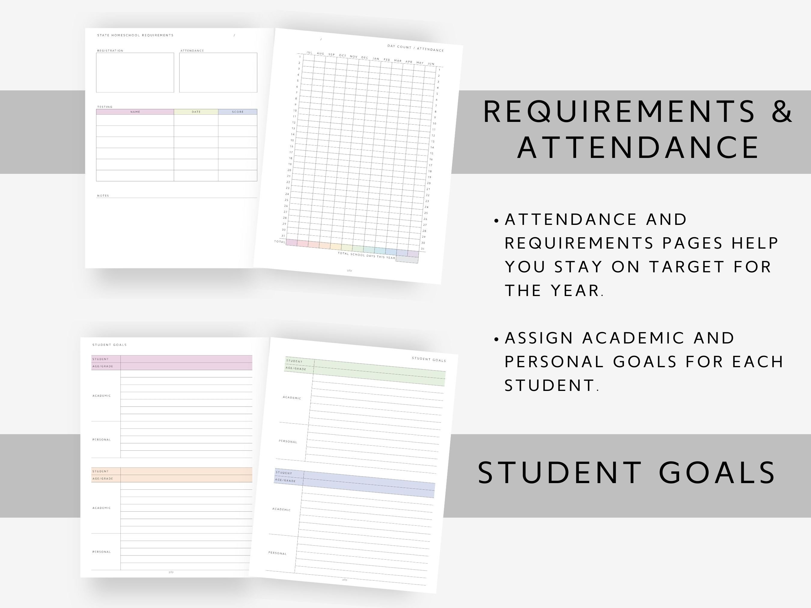 Printable Homeschool Planner Bundle, Minimalist Homeschool Binder ...