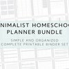 Printable Homeschool Planner Bundle, Minimalist Homeschool Binder ...