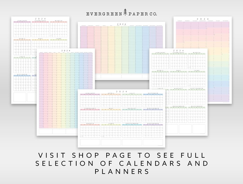 2025 Large Wall Calendar Poster | Yearly and Monthly Planner | Modern ...