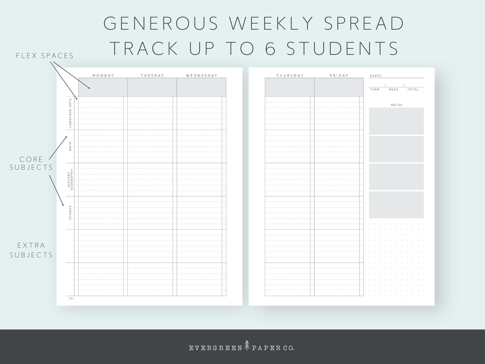 Printable Homeschool Planner Bundle - Modern and Minimalist Homeschool ...