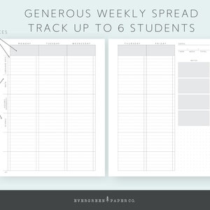 Printable Homeschool Planner Bundle - Modern and Minimalist Homeschool ...