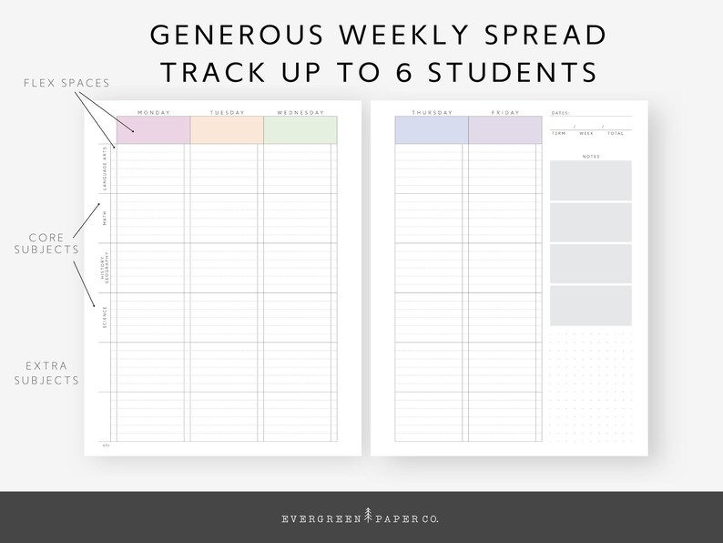 Printable Homeschool Planner Bundle, Minimalist Homeschool Binder ...