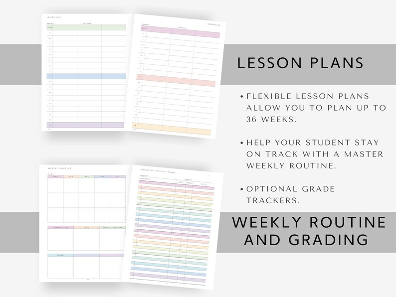 Printable Homeschool Planner Bundle, Minimalist Homeschool Binder ...