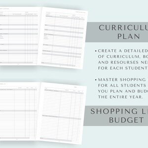 Printable Homeschool Planner Bundle - Modern and Minimalist Homeschool ...