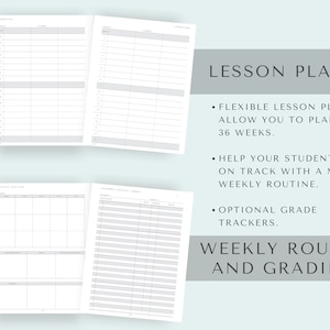Printable Homeschool Planner Bundle - Modern and Minimalist Homeschool ...