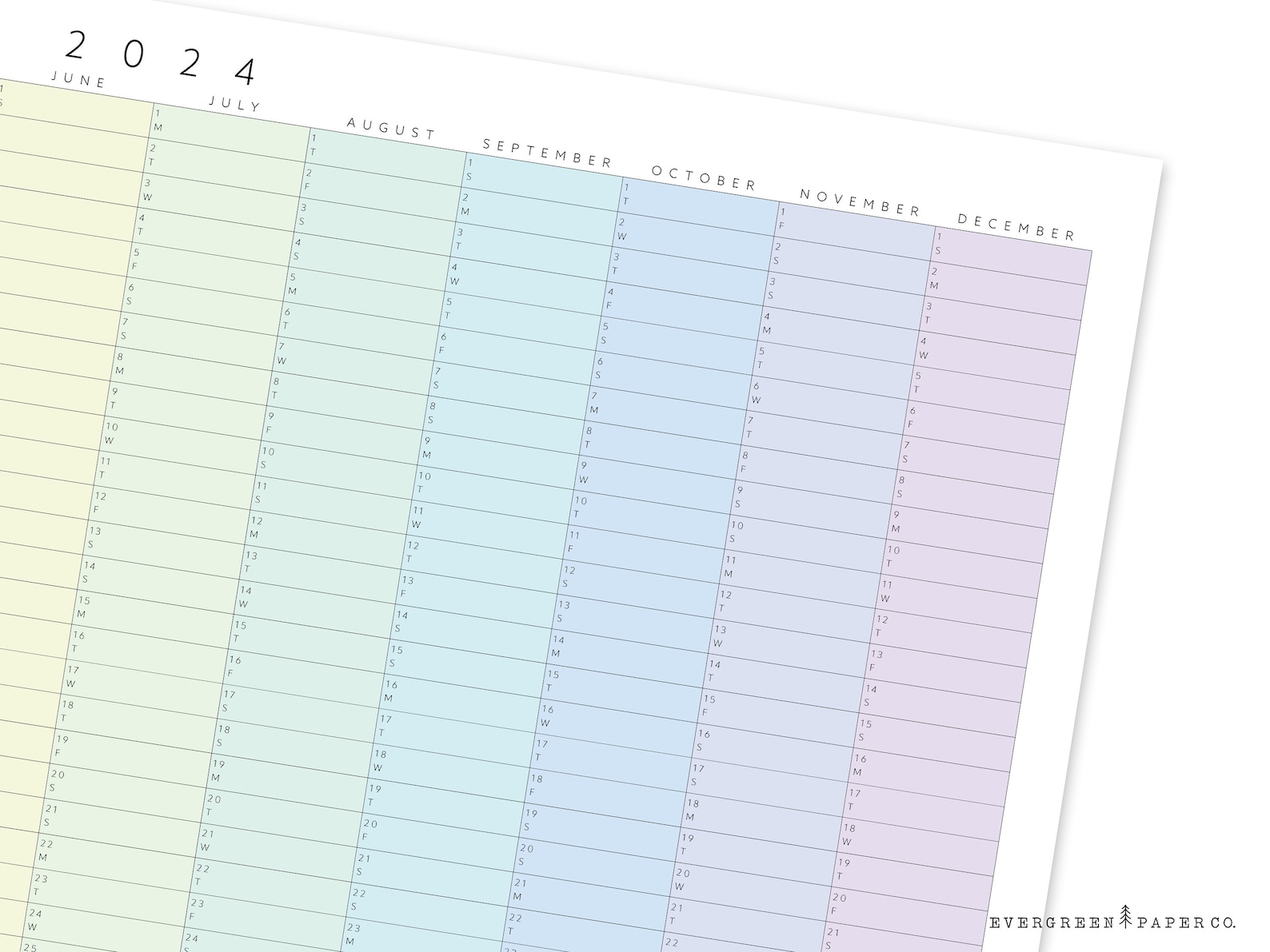 PRINTABLE 2024 Large Wall Calendar Poster Yearly and Monthly - Etsy