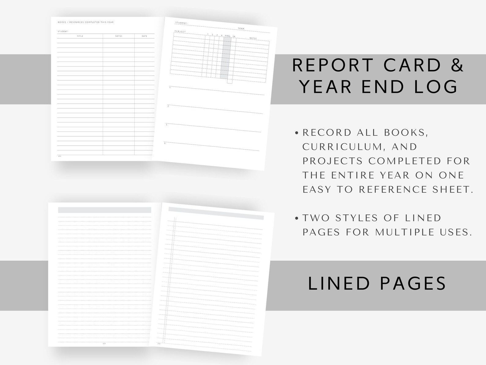 Printable Homeschool Planner Bundle, Minimalist Homeschool Binder ...