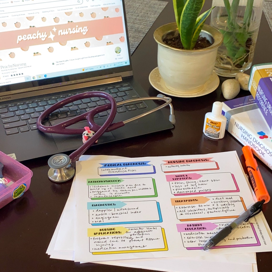 Colorful Nursing Concept Map Template, Digital Download Nursing ...