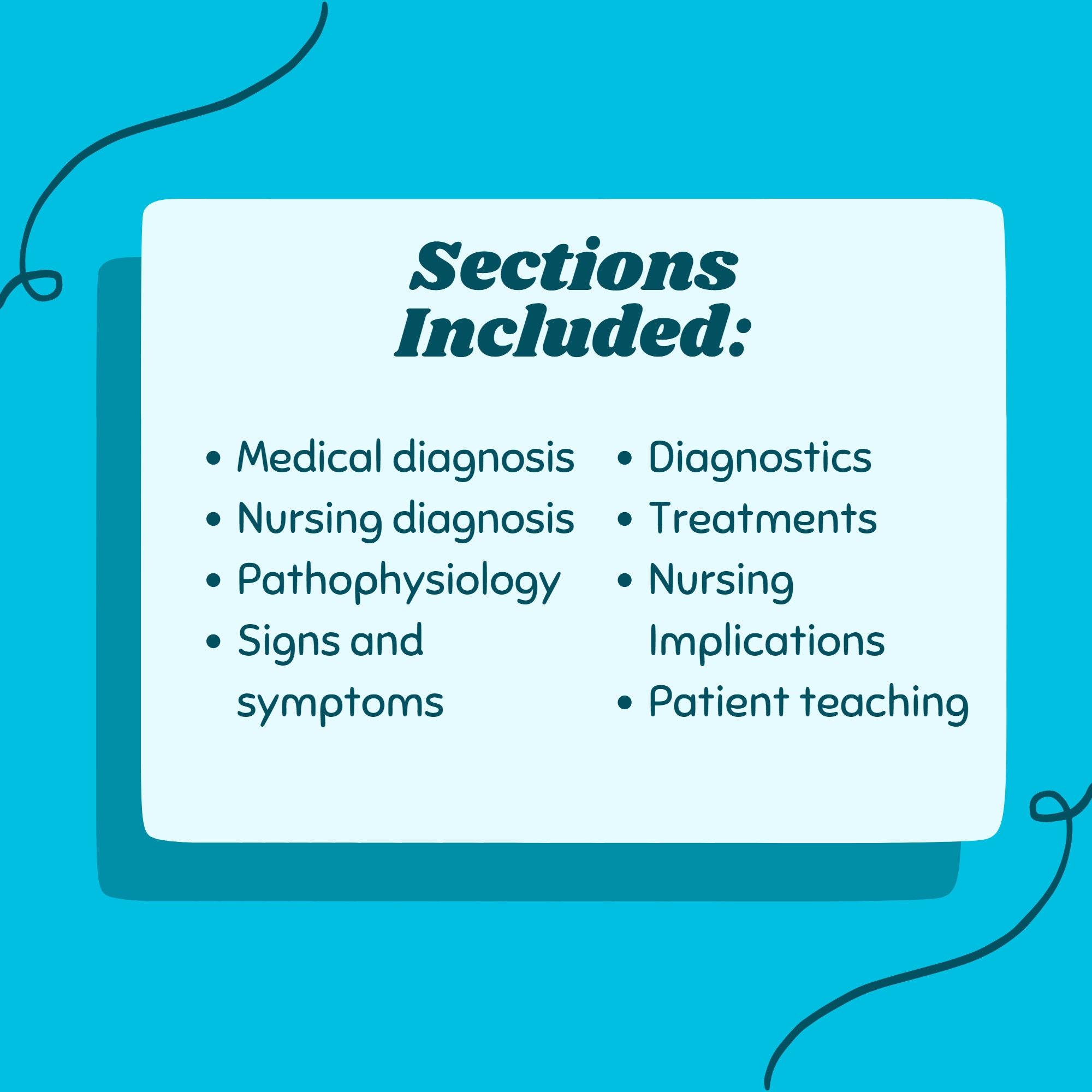 Cute Nursing Concept Map Template, Digital Download Nursing Template ...