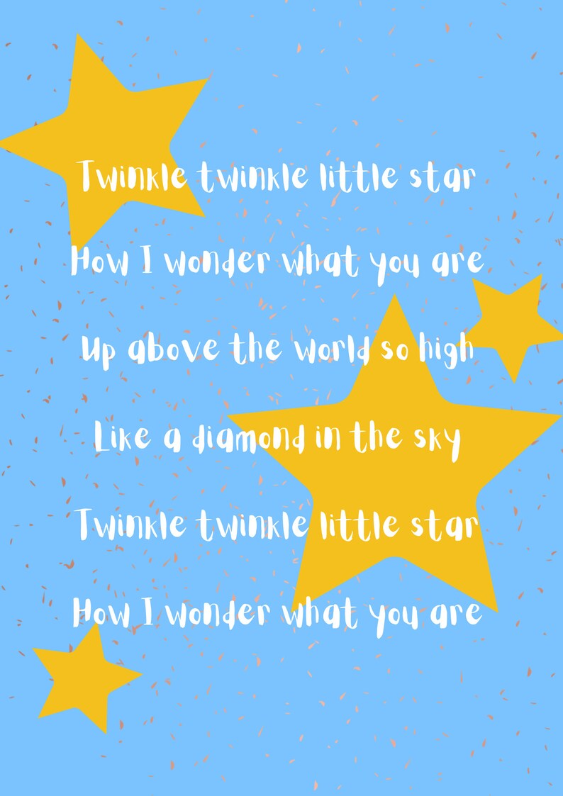 Twinkle Little Star Children's Poster - Etsy