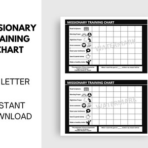 Printable Missionary Training Reward Chart for Primary Aged Children - Etsy
