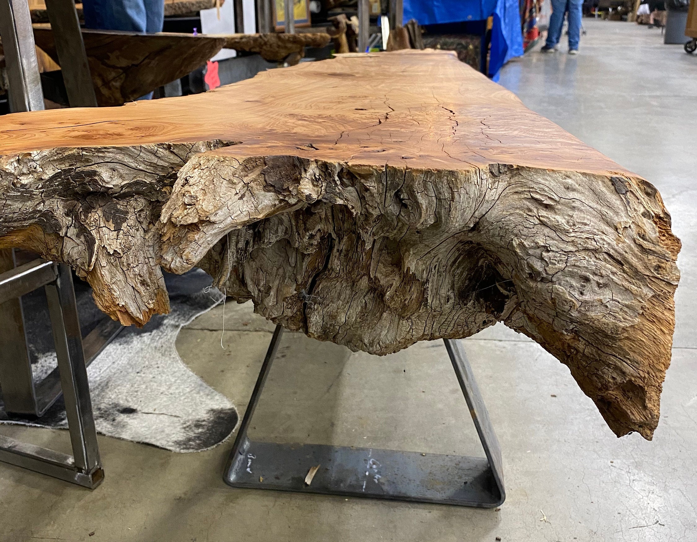 Handcrafted Alligator Juniper Entry Bench With Huge Burl - Etsy