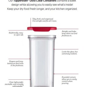 Limited Time Tupperware Ultra Clear Containers 7-pc. Set Premium Look ...