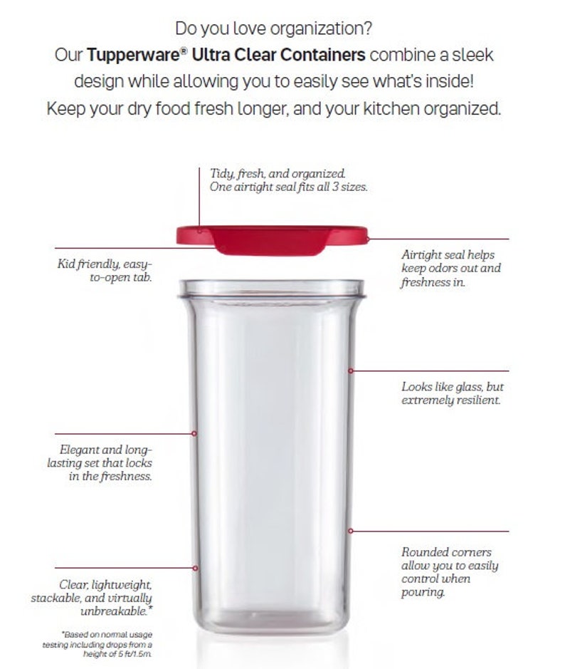 Limited Time Tupperware Ultra Clear Containers 7-pc. Set Premium Look ...