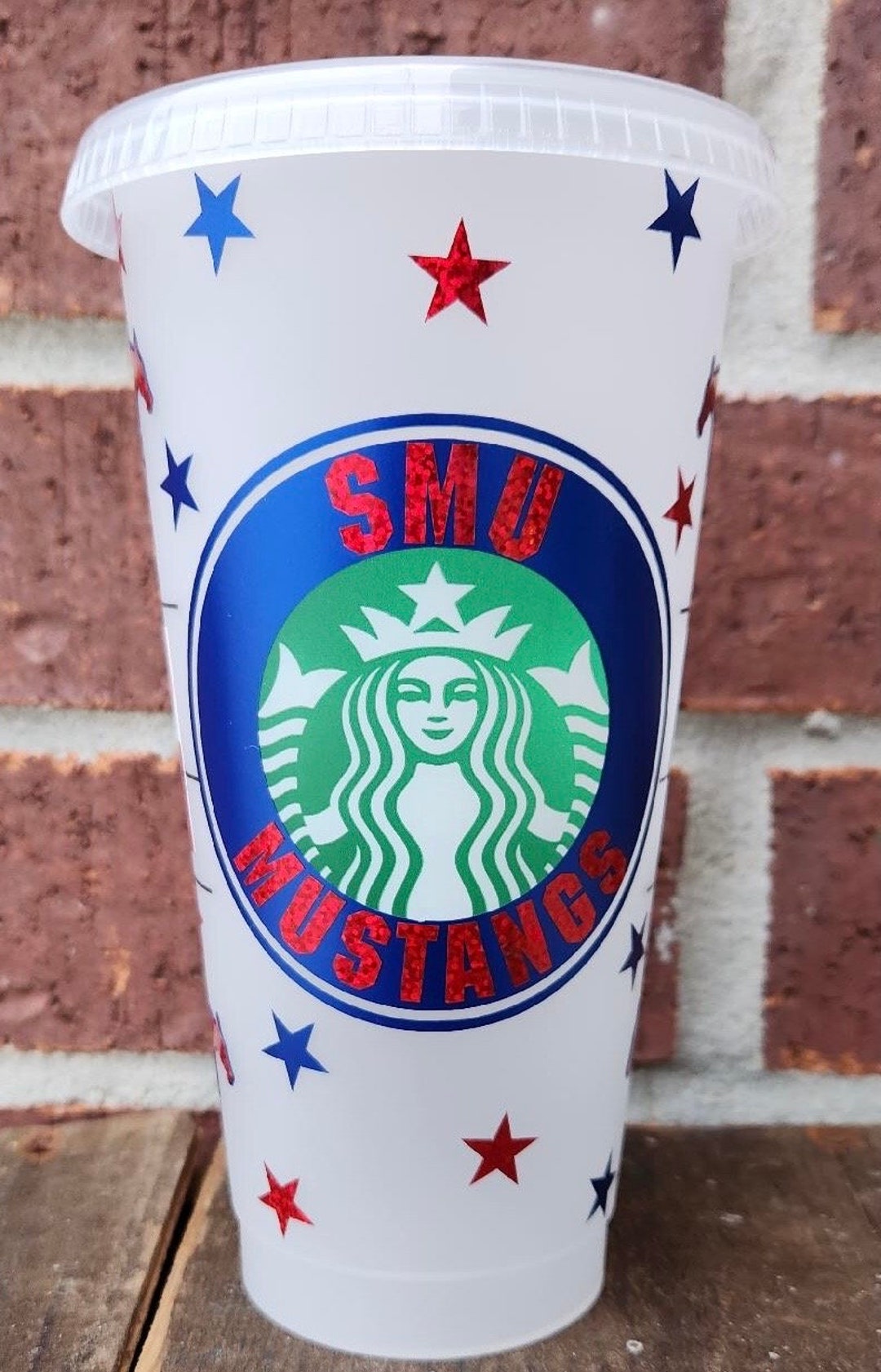 SMU Starbucks Reusable Cold Cup Venti 24oz, College, University, Sports ...