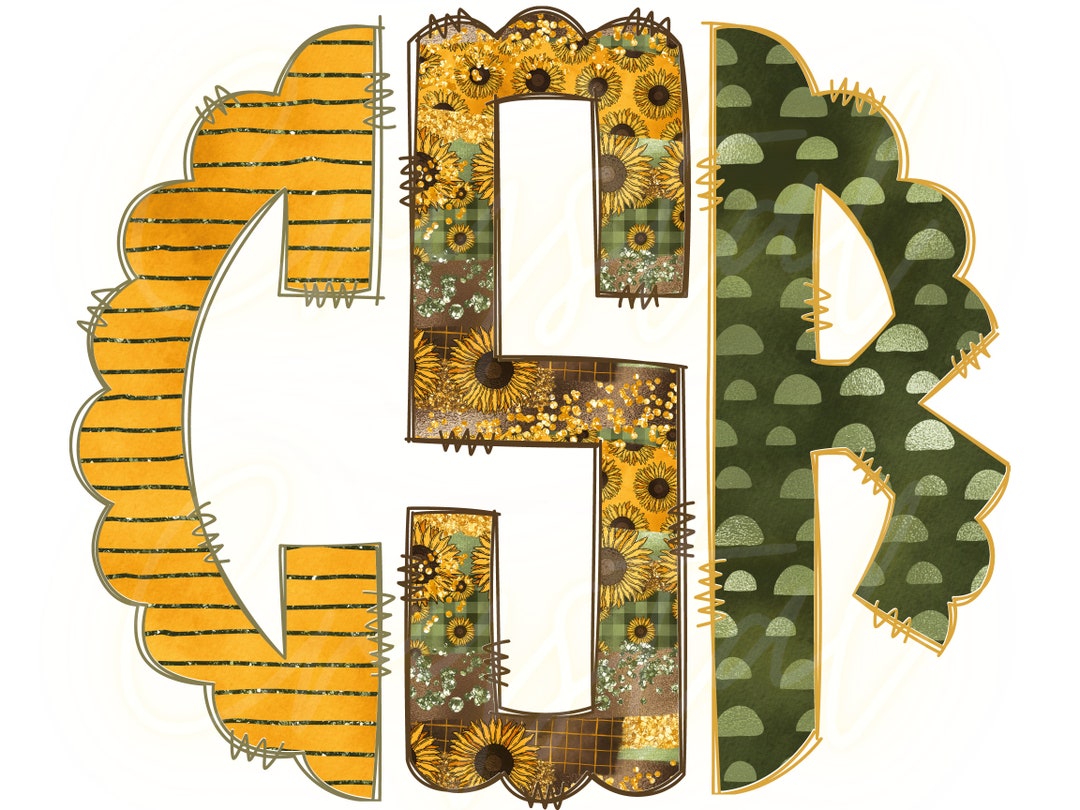 Sunflower Monogram PNG: Custom Sublimation Design (digital Download) - Etsy
