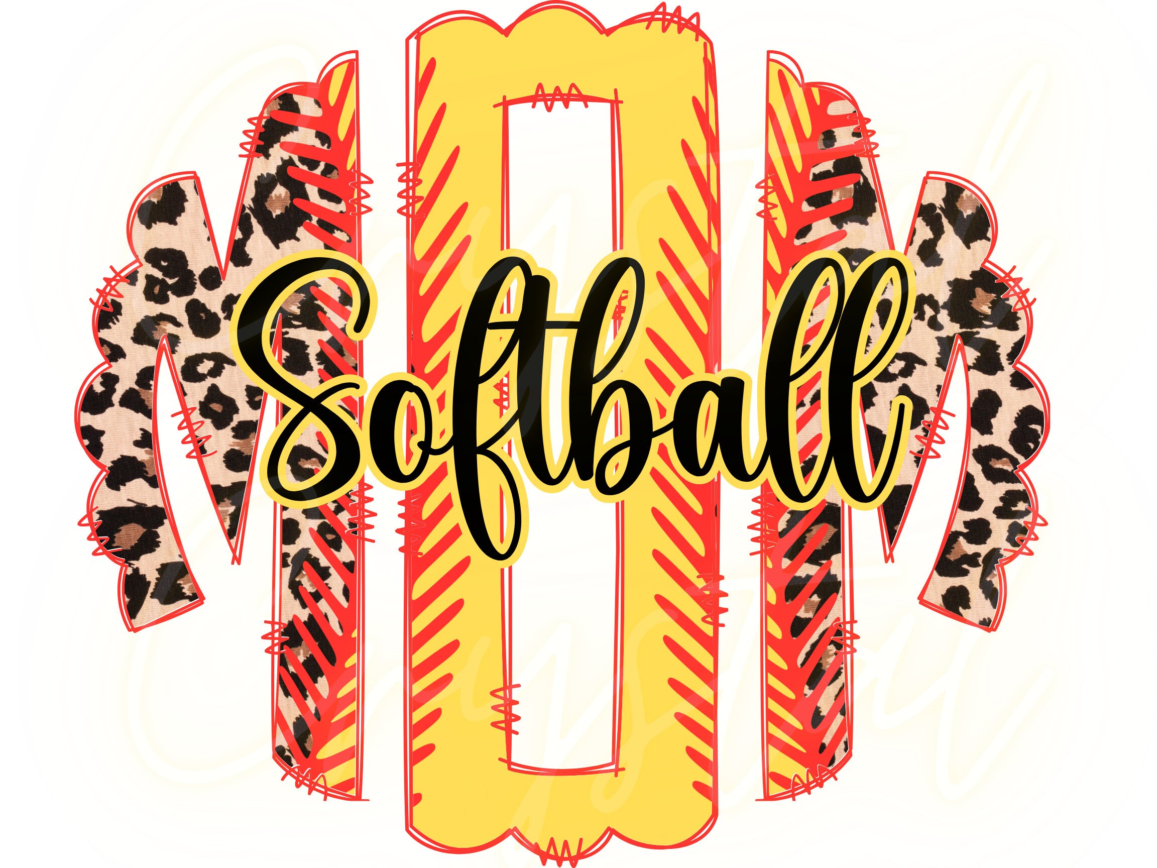 Softball Mom Leopard Print Digital Design Softball Shirt PNG Design ...