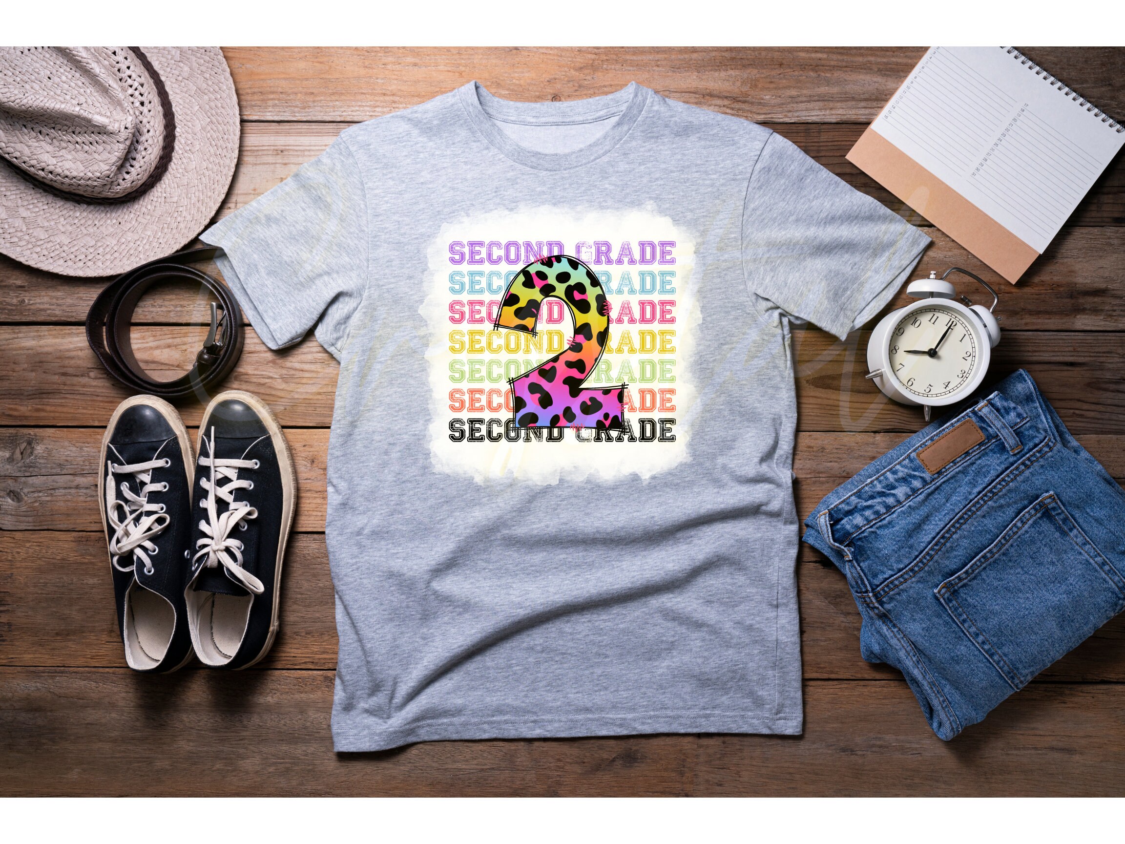 Rainbow Leopard 2nd Grade School Design Second Grade PNG 2nd Grade ...