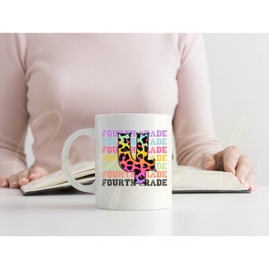 Rainbow Leopard 4th Grade School Design | Fourth Grade PNG | 4th Grade ...