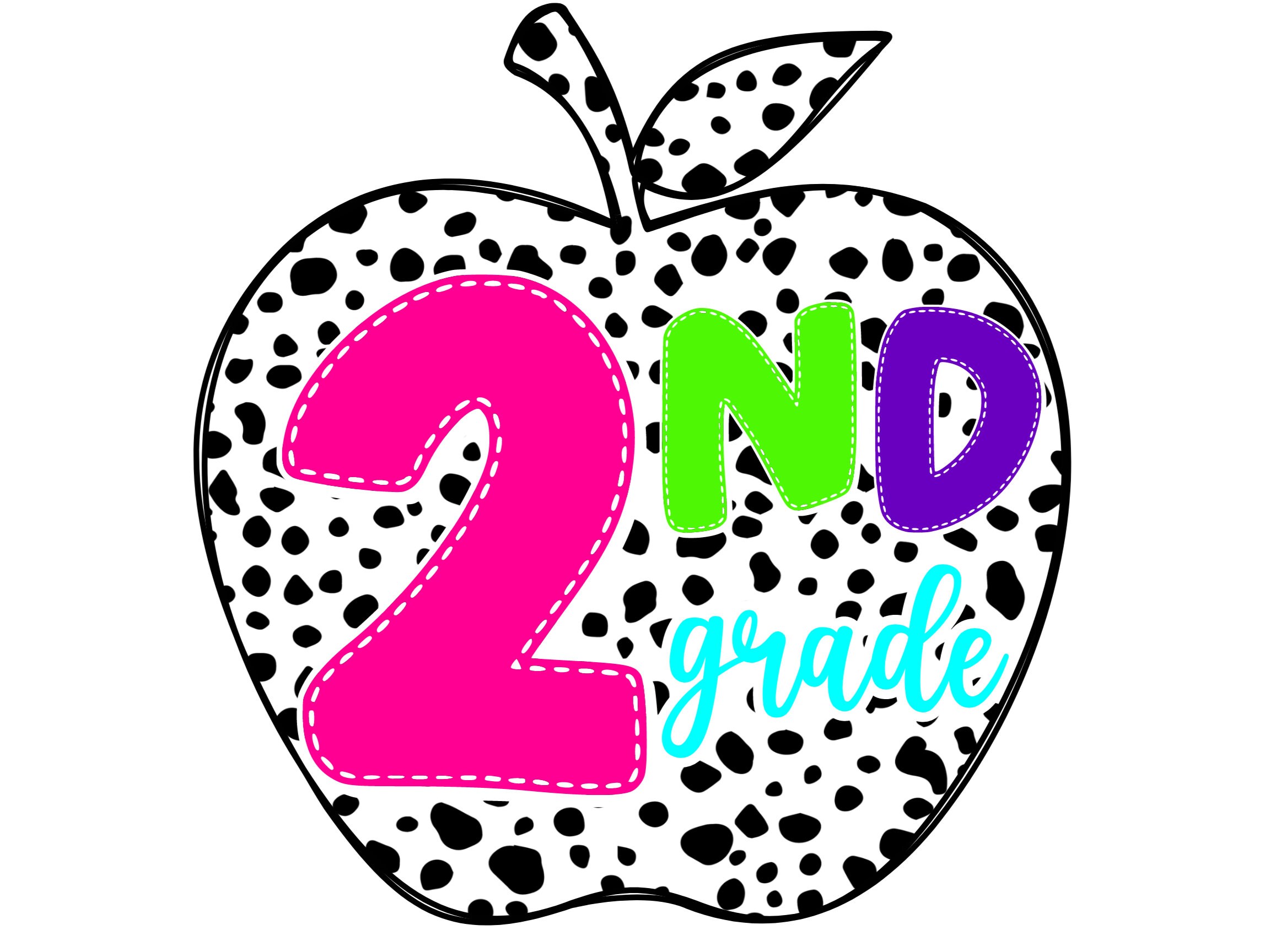 Dalmatian Apple 2nd Grade PNG - Back to School Design (digital Download ...