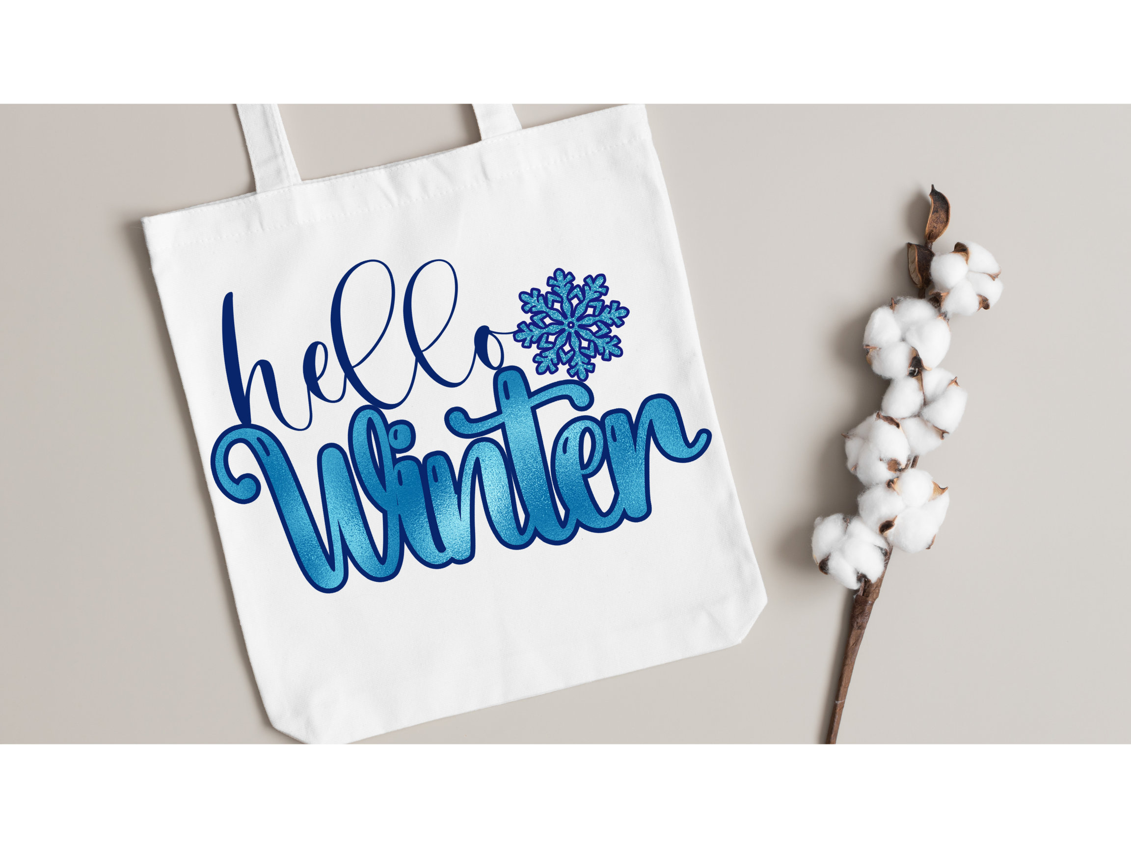 Hello Winter PNG Icy Blue Winter Theme Sublimation Design Hello Winter ...