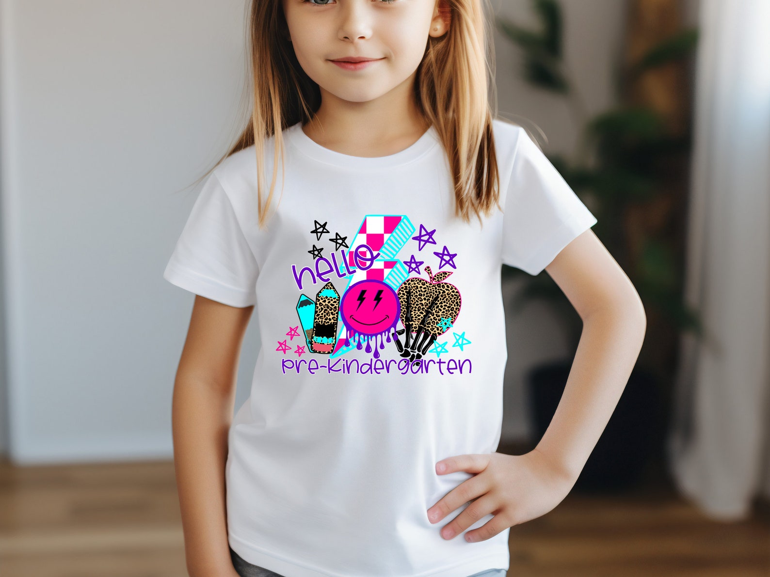Trendy Hello Pre-kindergarten PNG - Back to School Design (digital ...