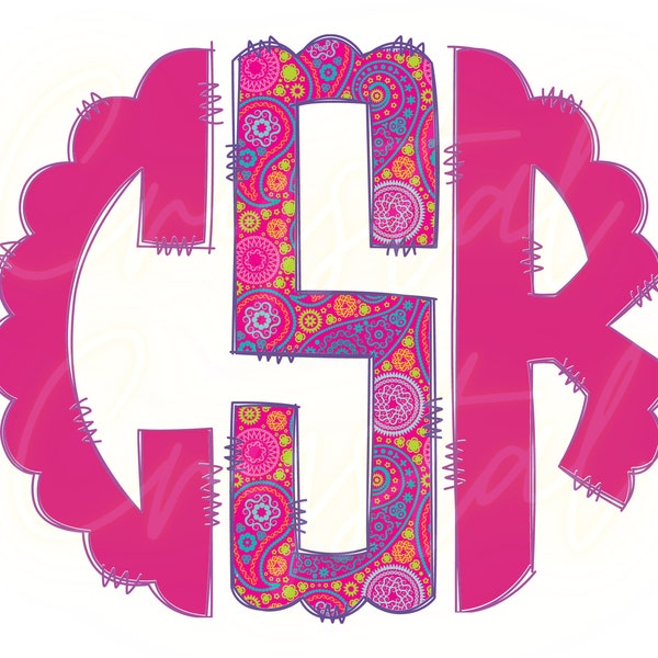 Paisley Monogram - Etsy