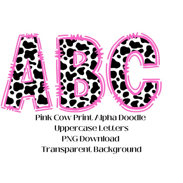 Pink Cow Letters - Etsy