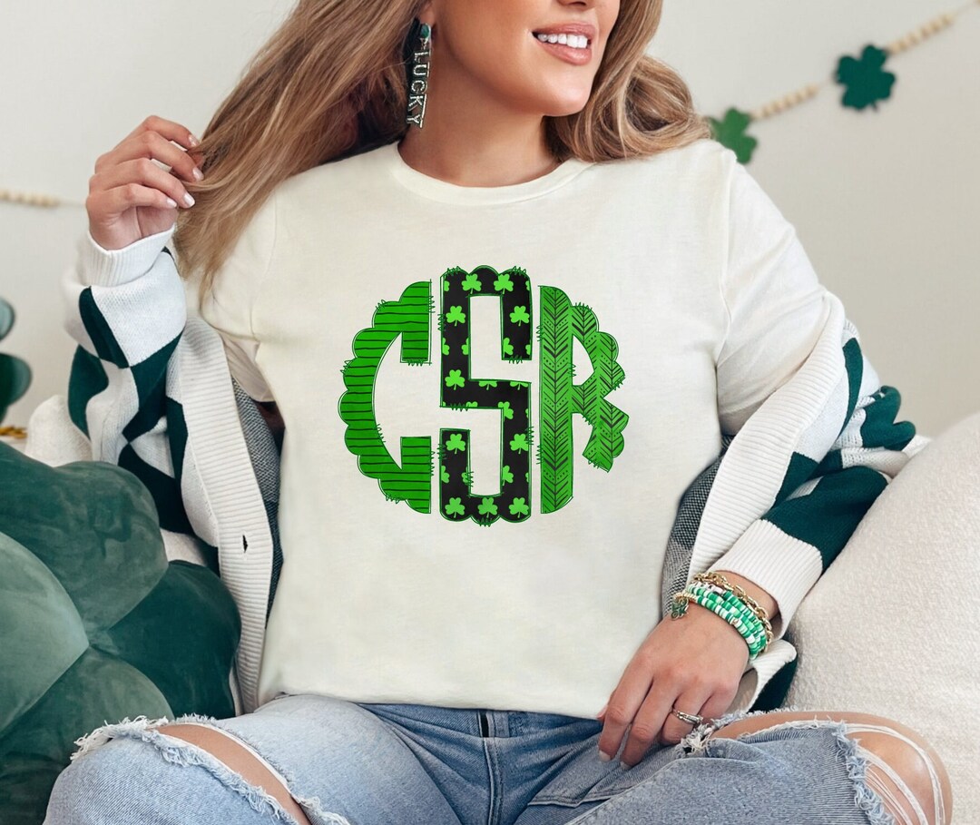St Patrick's Day Custom Monogram St. Patty's Day Single Initial ...