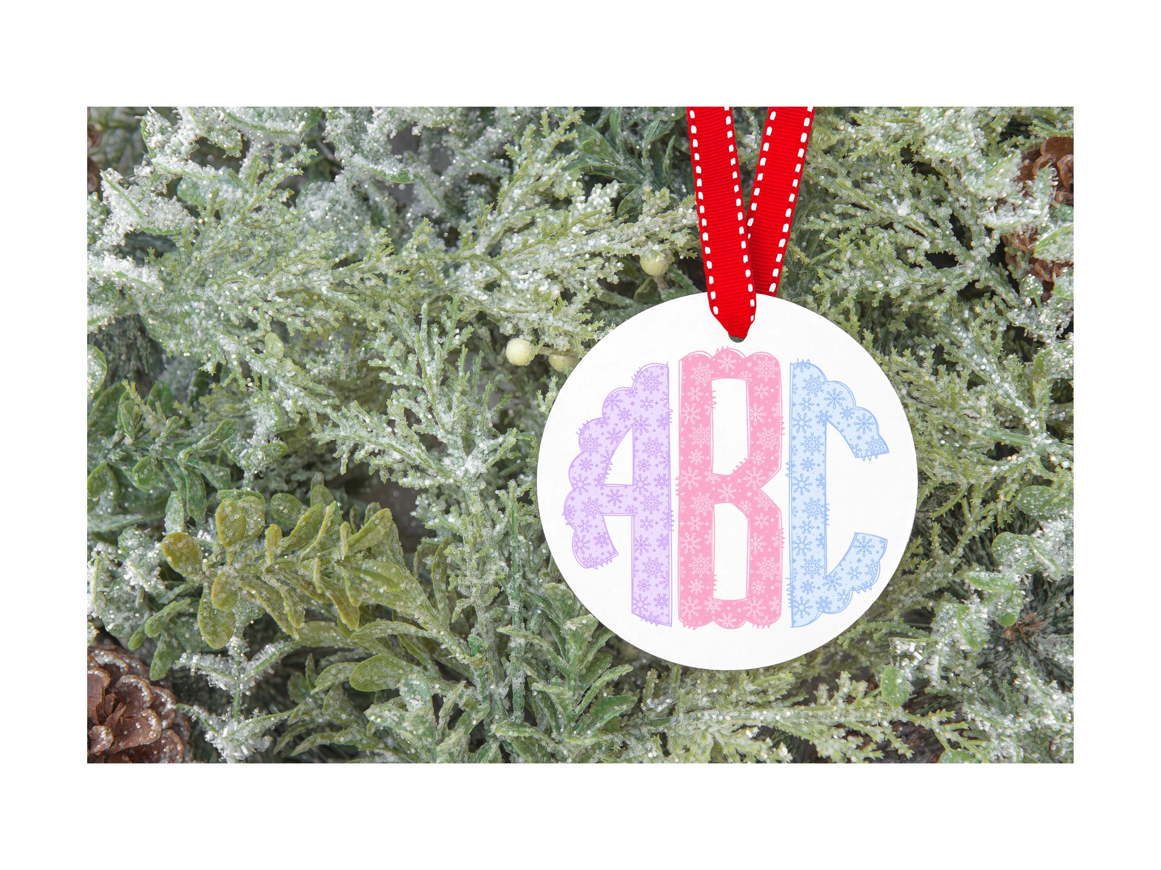 Pastel Snowflake Custom Monogram PNG | Pastel Snowflake Single Custom ...