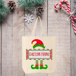 Christmas Elf Custom Name Tag | Holiday Theme Kids Name Tag | Cute ...