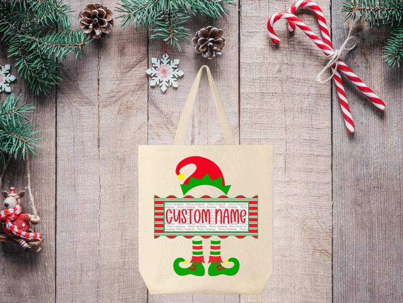 Christmas Elf Custom Name Tag | Holiday Theme Kids Name Tag | Cute ...