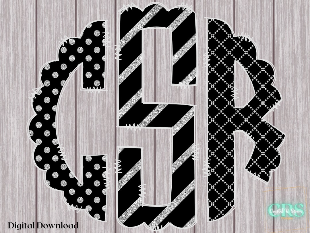 New Year's Eve Custom Glitter Monogram (PNG Digital Download) - Etsy