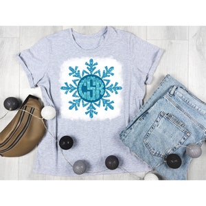 Icy Blue Snowflake Custom Monogram PNG | Winter Snowflake Single Custom ...
