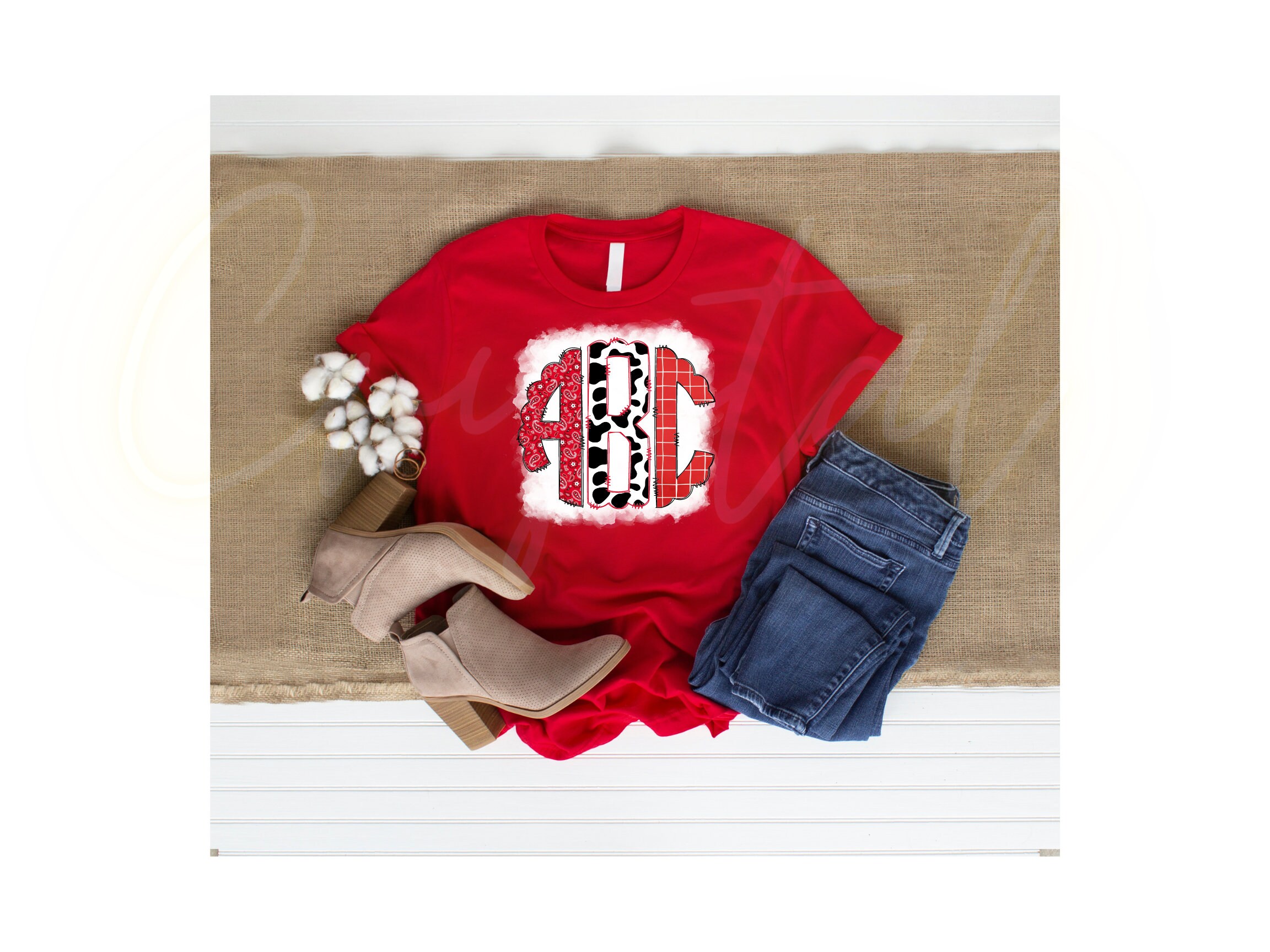 Personalized Western Monogram | Custom Cowboy Initials | Rustic Country ...