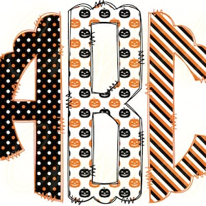 Halloween Custom Monogram PNG | Halloween Pumpkins Custom Single ...