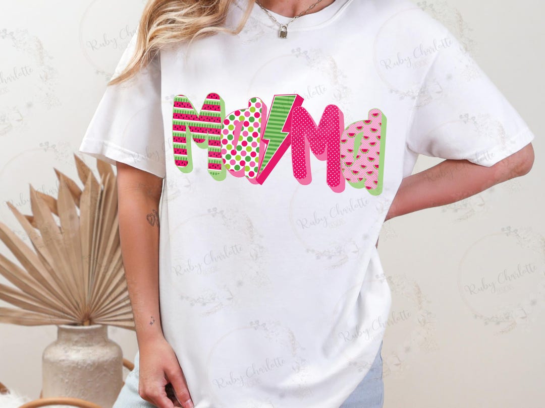 Watermelon Mama PNG: Preppy Summer Design (digital Download - Etsy