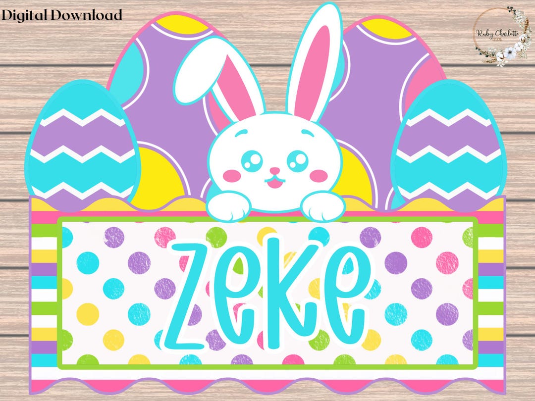 Easter Personalized Kids Name Png | Kids Name Tag | Custom Easter Name ...