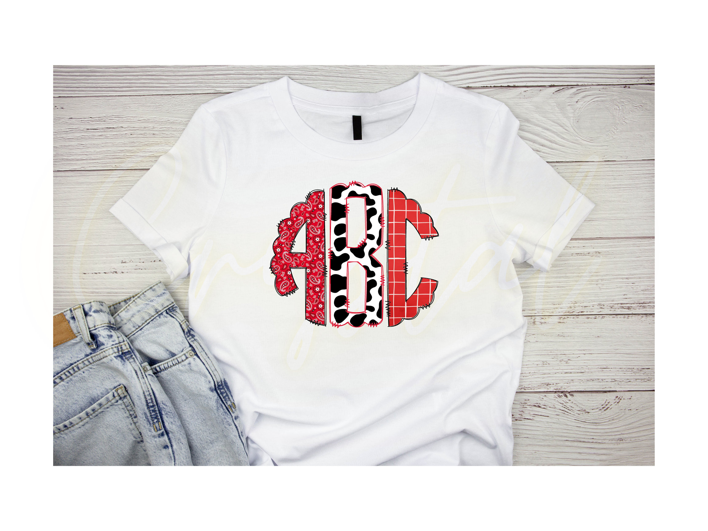 Personalized Western Monogram | Custom Cowboy Initials | Rustic Country ...