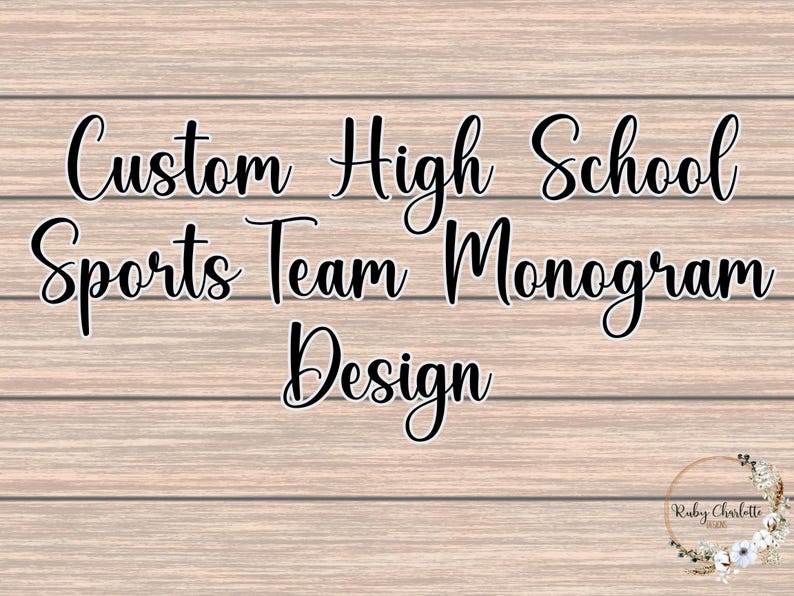 Custom School Spirit Monogram: Personalized Team Design (digital ...