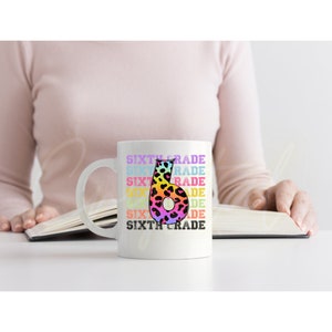Rainbow Leopard 6th Grade School Design | Sixth Grade PNG | 6th Grade ...