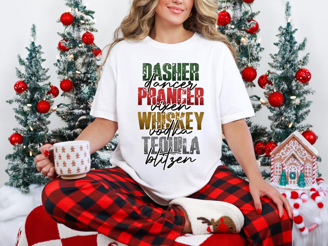 Reindeer & Alcohol Names PNG | Distressed Christmas Design | Funny ...