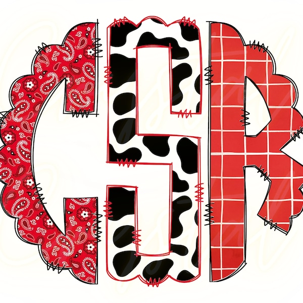 Western Monogram - Etsy