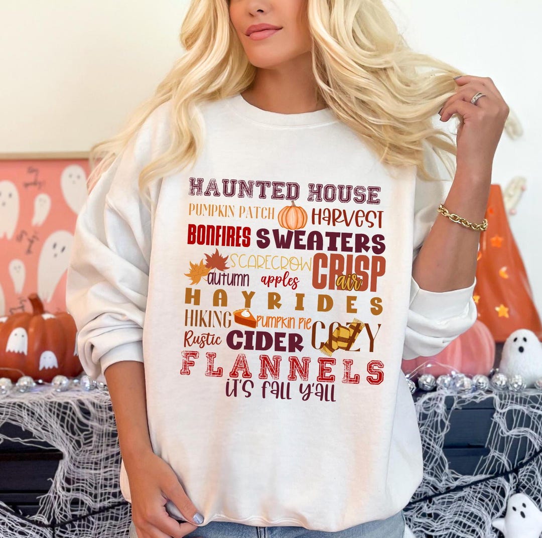 Trendy Fall Shirt Design PNG | Autumn Bliss (digital Download) - Etsy