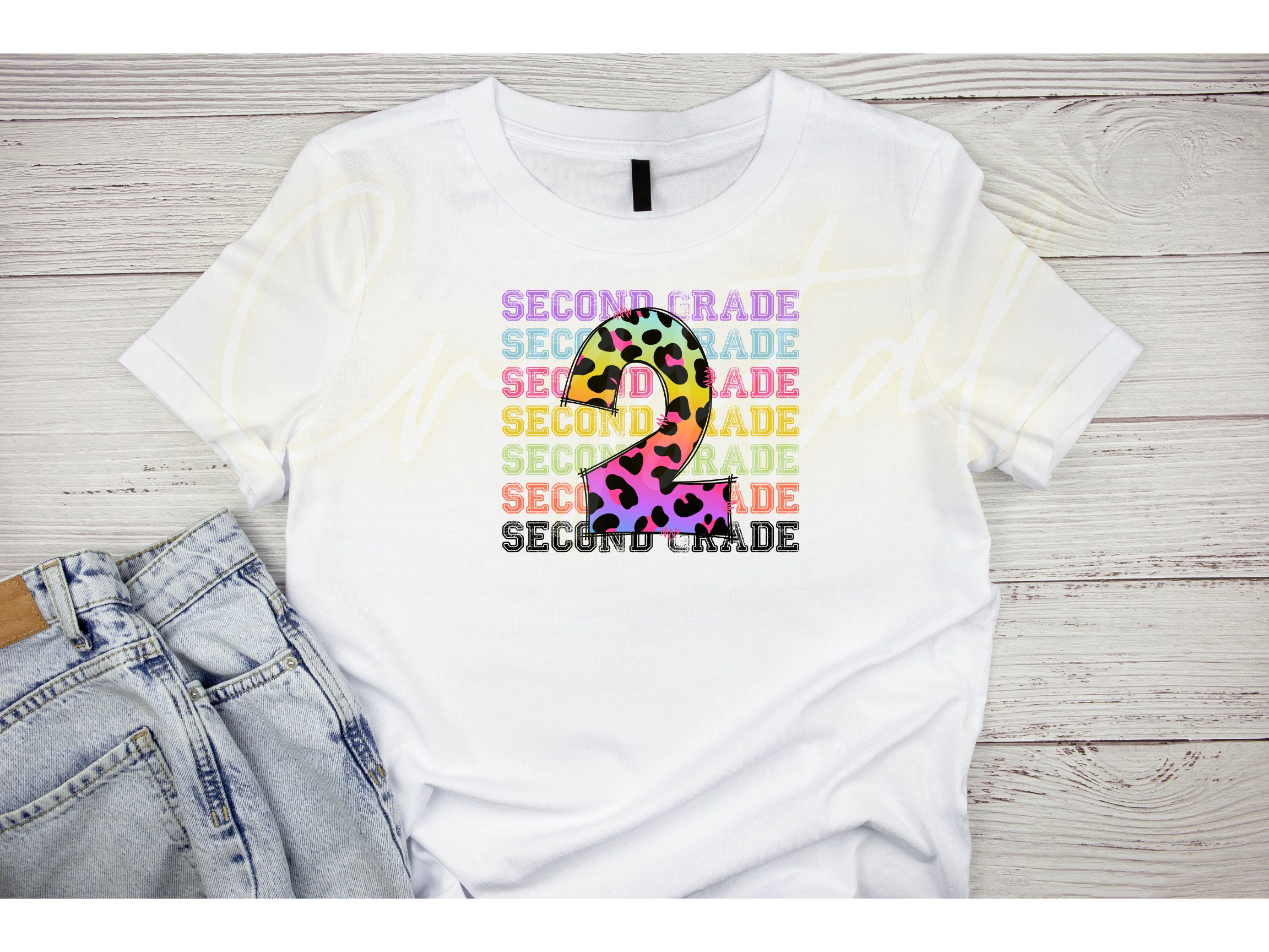 Rainbow Leopard 2nd Grade School Design Second Grade PNG 2nd Grade ...