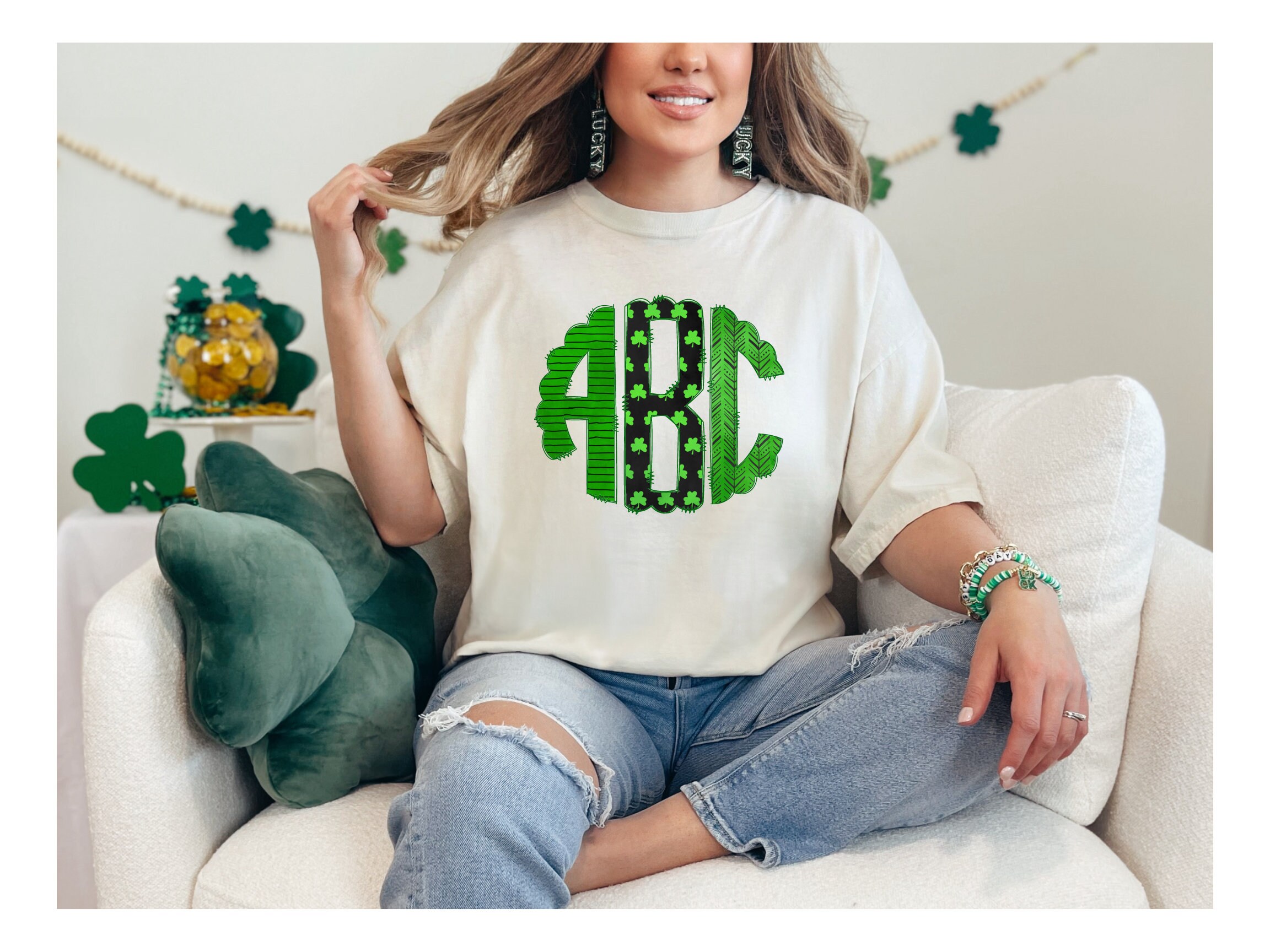 St Patrick's Day Custom Monogram St. Patty's Day Single Initial ...