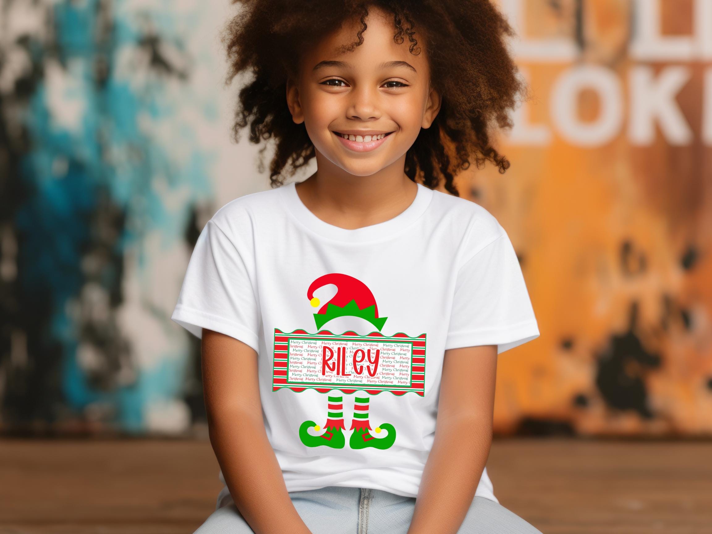 Christmas Elf Custom Name Tag | Holiday Theme Kids Name Tag | Cute ...